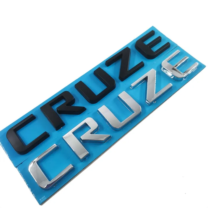 NEW 1 x ABS Chrome Black CRUZE Logo Letter Car Auto Emblem Sticker ...