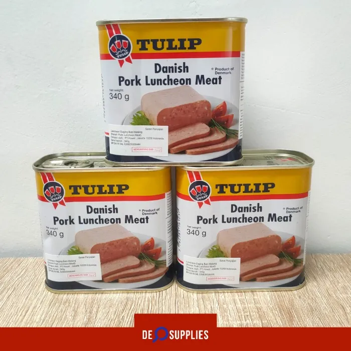 Tulip Danish Pork Luncheon Meat 340g - Daging Maling Ham Babi Premium ...