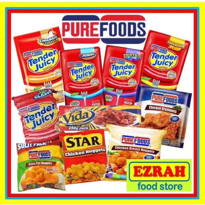 Purefoods Frozen Products Tender Juicy Hotdogs Vida Bacon Nuggets and ...