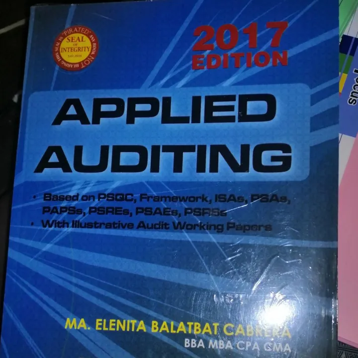 Applied Auditing 2017 Edition by Cabrera | Lazada PH