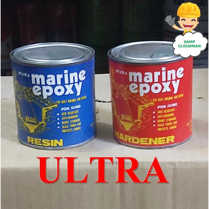 Ultra Marine Epoxy Resin and Hardener SET Quart Size or 1/4 Liter Set ...