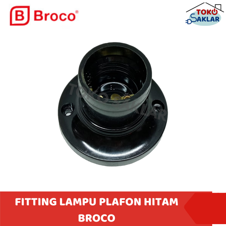 Fitting Lampu Plafon Hitam Broco Tempel | Lazada Indonesia