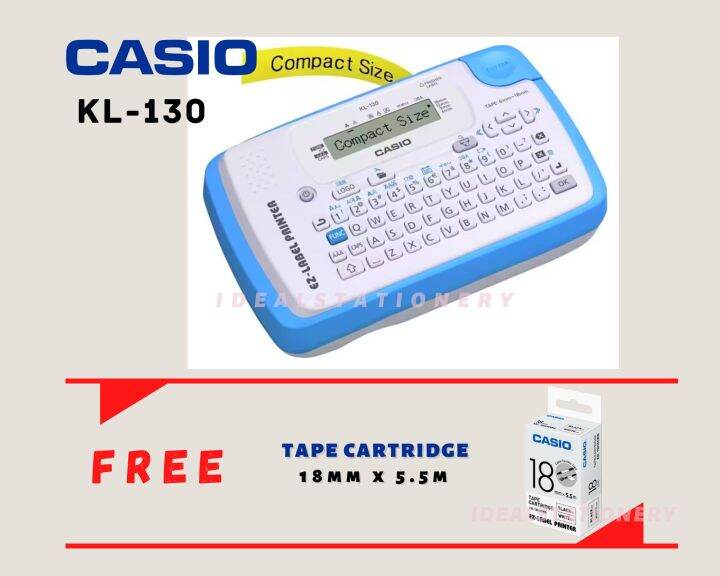 Casio KL-130 Label Printer (Original) (FREE 18mm Tape Cartridge) | Lazada