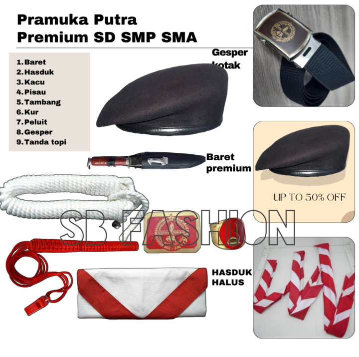 PERLENGKAPAN ATRIBUT PRAMUKA SD SMP SMA PREMIUM / PERALATAN ...