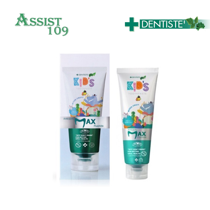 Dentiste’ Kids Toothpaste Mixed Fruit Flavor 1500PPM ยาสีฟันแปรงแห้ง ...