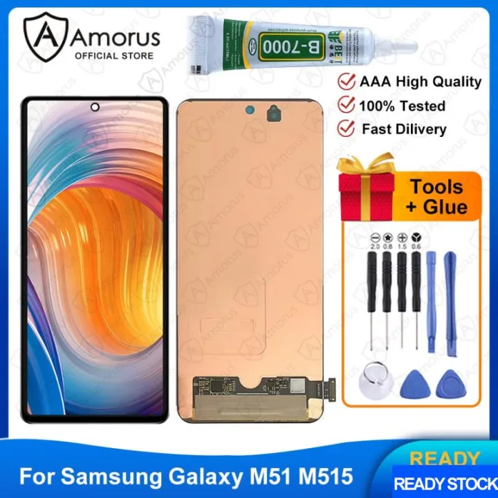 Amorus for Samsung Galaxy M51 M515 LCD Screen and Digitizer Assembly ...