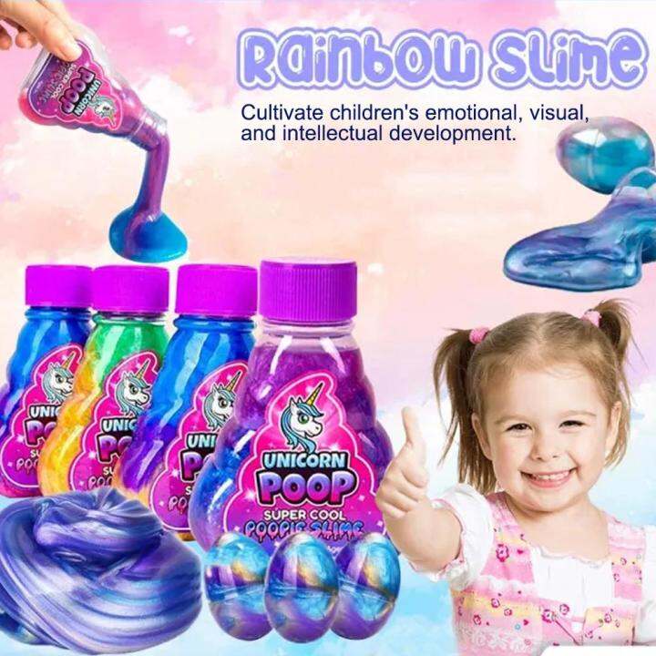 Unicorn Poop Super Cool Poopie Galaxy Colourful Slime Toy Kit E5H1 ...