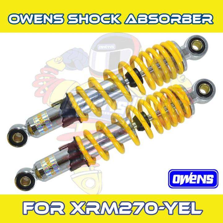 XRM 270MM Yellow Owens Motorcycle Rear Shock Absorber (Pair) | Lazada PH