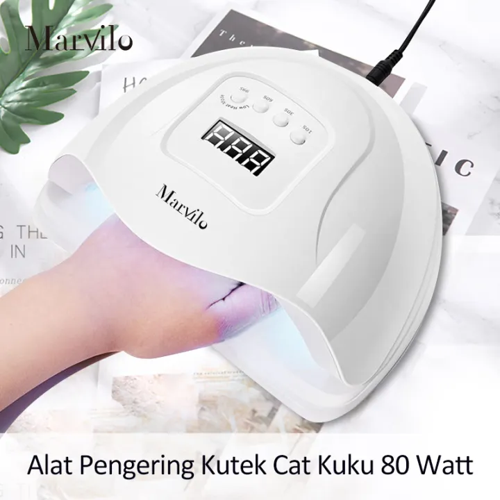 [NEW] Marvilo Pengering Kutek 120W Portable LED Sinar UV Nail Dryer Cat ...
