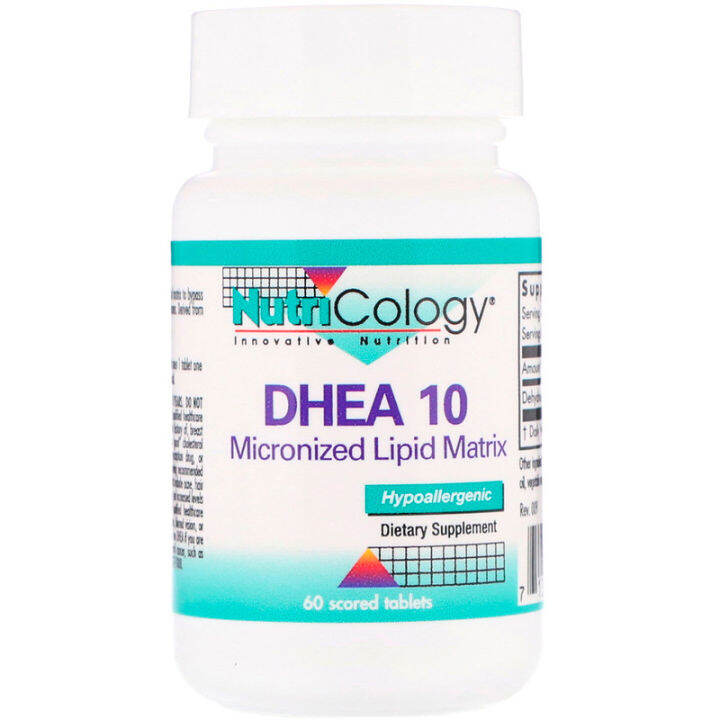 Nutricology, DHEA 10, Micronized Lipid Matrix, 60 Scored Tablets By ...