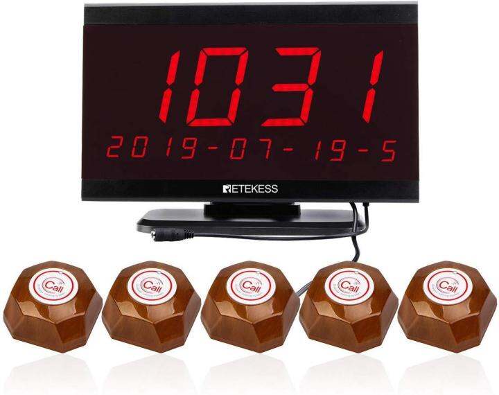 Retekess TD105 Wireless Calling System Customers Waiter Call Staff ...