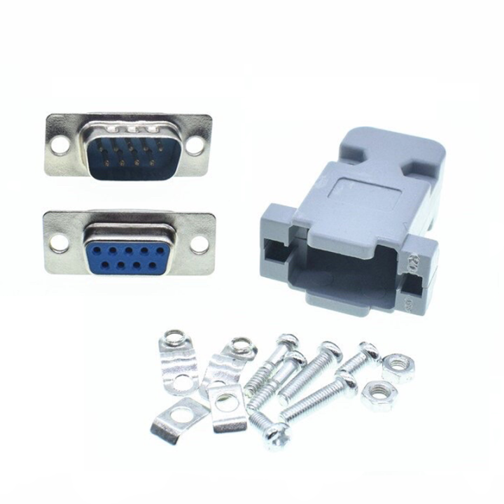 (2ชิ้น) DB9 ขั้วต่อ male female socket plug connector 9 pin copper ...