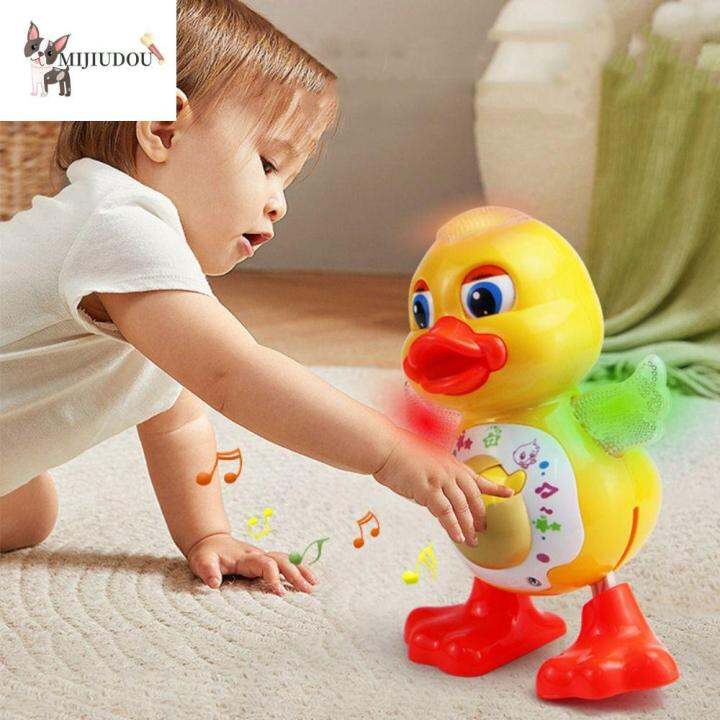 MIJIUDOU Interactive Electric Dancing Duck Lights and Sounds Musical ...