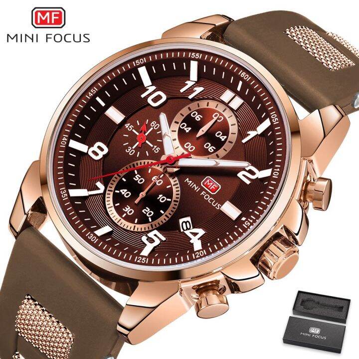 MINIFOCUS นาฬิกายี่ห้อสุดหรูสำหรับผู้ชาย,นาฬิกาควอตซ์แฟชั่นกีฬานาฬิกาข้อมืออินเทรนด์ MF0268G.03 ...