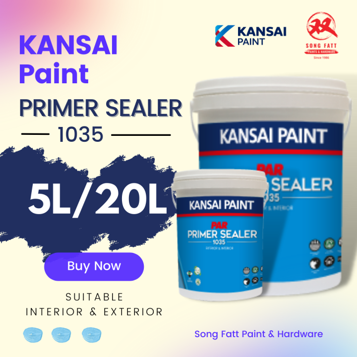 Kansai Paint 1035 PRIMER SEALER (5L / 20L) Exterior Interior/Undercoat Luar/底漆/5100/18177 ...