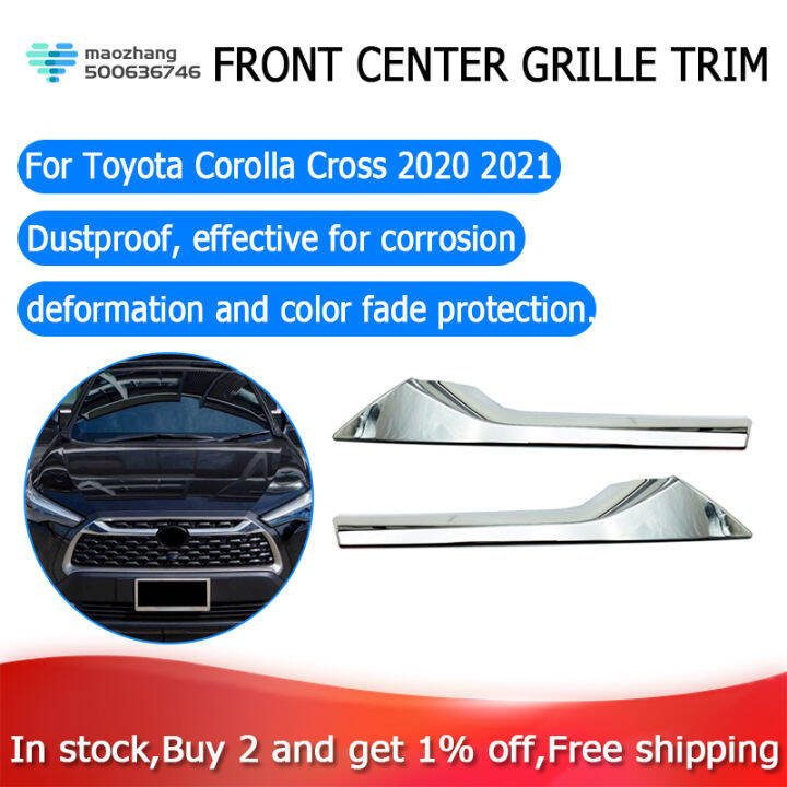 for Toyota Corolla Cross 2020 2021 Chrome Upper Front Center Grille ...