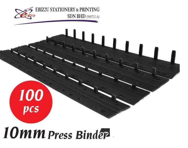 Press Binder / Unilock Binder 10mm (100pcs/box) Black (60 sheets) Press ...