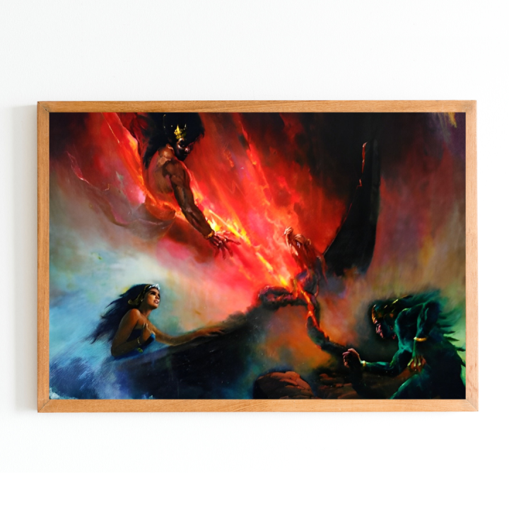 Lukisan Cetak Sembadra Larung Karya Maestro Lukis Indonesia Plus ...