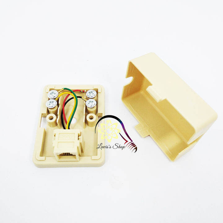 ROSET TELEPON RJ11 1 & 2 LUBANG TERMINAL TELPON | Lazada Indonesia