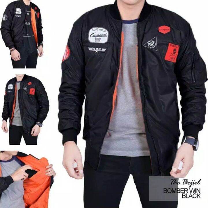 D.I - Jaket Bomber Pilot Bojiel Full Premium - Jaket - Parasut - Waterproof - Jaket Motor ...