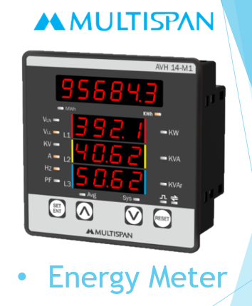 MULTISPAN digital power meter with kwh display AVH14NM1 RS485 | Lazada