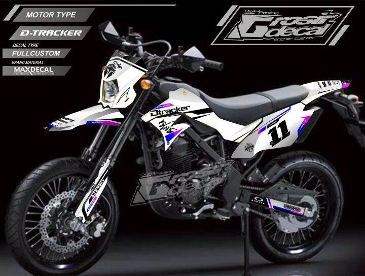 Decal sticker Dtracker new putih fullbody Dekal stiker Dtracker new ...