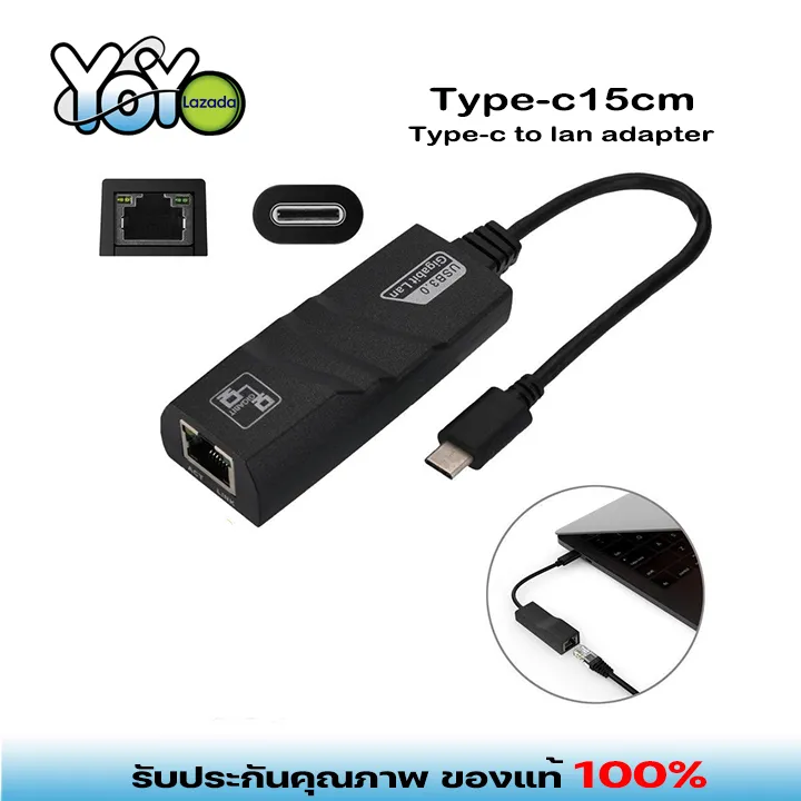 USB Type C to Gigabit External LAN Adapter High Speed 10/100/1000 Mbps ...