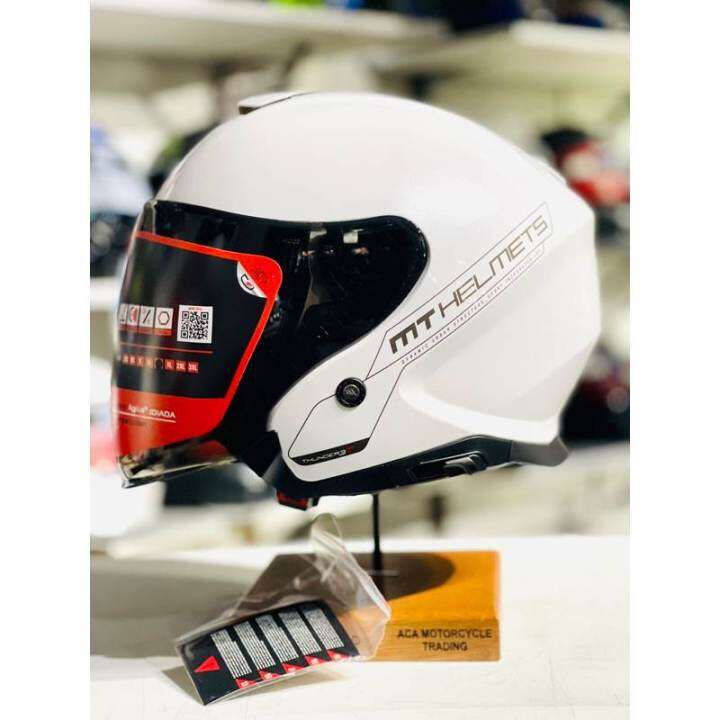 MT THUNDER 3 SV JET Half-Face Dual Visor Helmet | Lazada PH