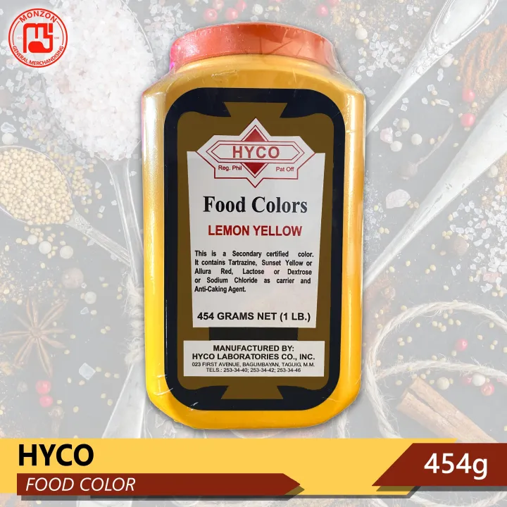 Hyco Food Colors Lemon Yellow 454g | Lazada PH