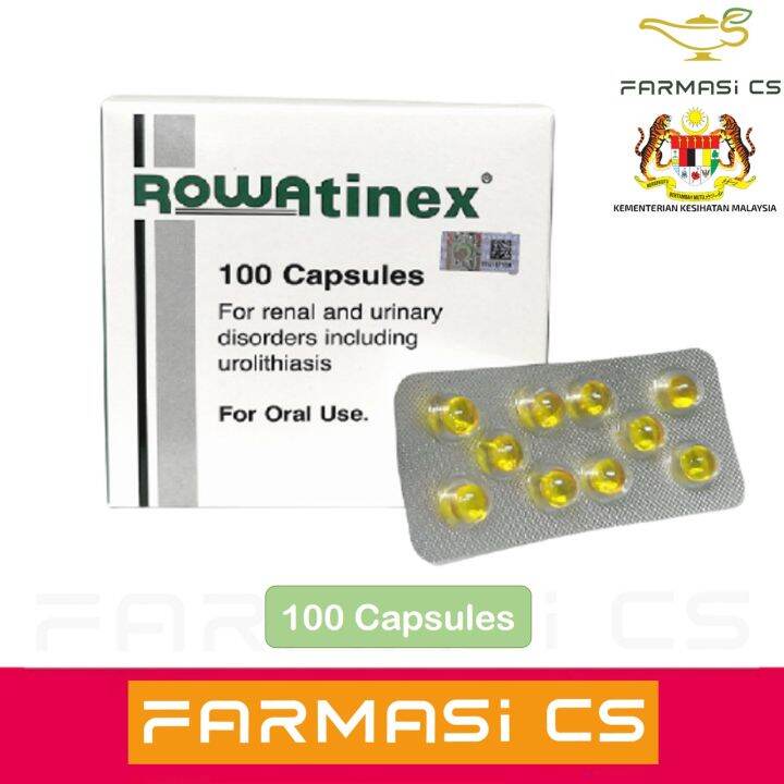 Rowatinex 100 Capsules (10 strips) EXP:09/2024 [KKM approved, for renal ...