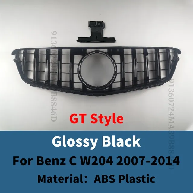 Front Grille Racing Bumper Grill For Mercedes W204 C Class C204 2012 ...