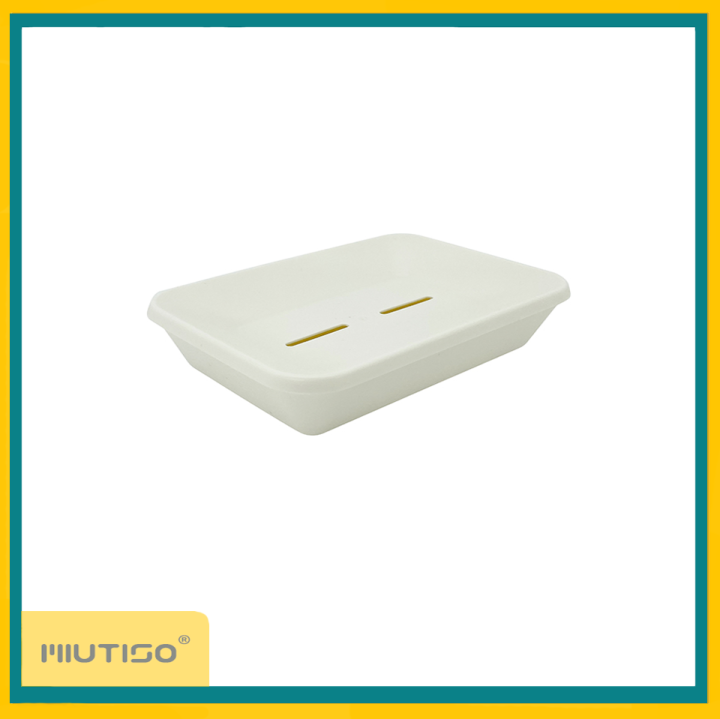 Miutiso Plastic Soap Dish Soap Tray Rack na may Drainer para sa ...