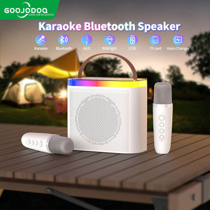 GOOJODOQ RGB Speaker Portable Karaoke Wireless Bluetooth Speaker with ...