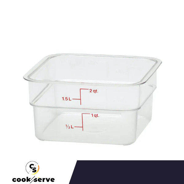 Cambro Camwear Polycarbonate Square Food Container with PP Seal Cover ...