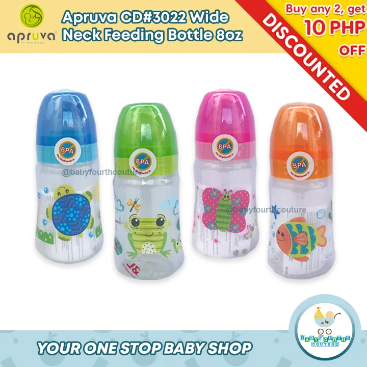 Apruva Baby Bottle Wide Neck Feeding CD#3022 8oz (BPA Free) | Lazada PH