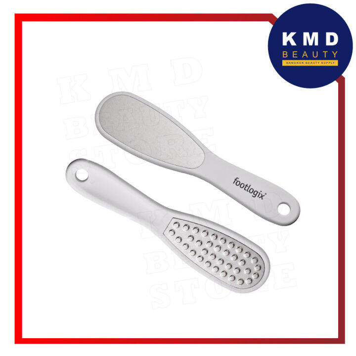 Footlogix pedicure file ด้ามขัดเท้าแผ่นสแตนเลส ด้ามจับสีขาว ความหยาบสอง ...