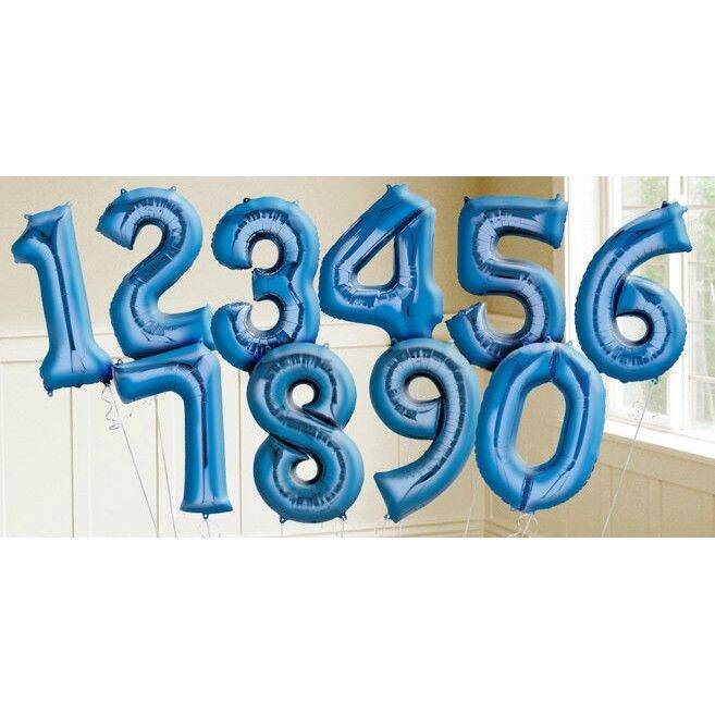 16 inch Blue Foil Number Balloons Party Decor | Lazada PH