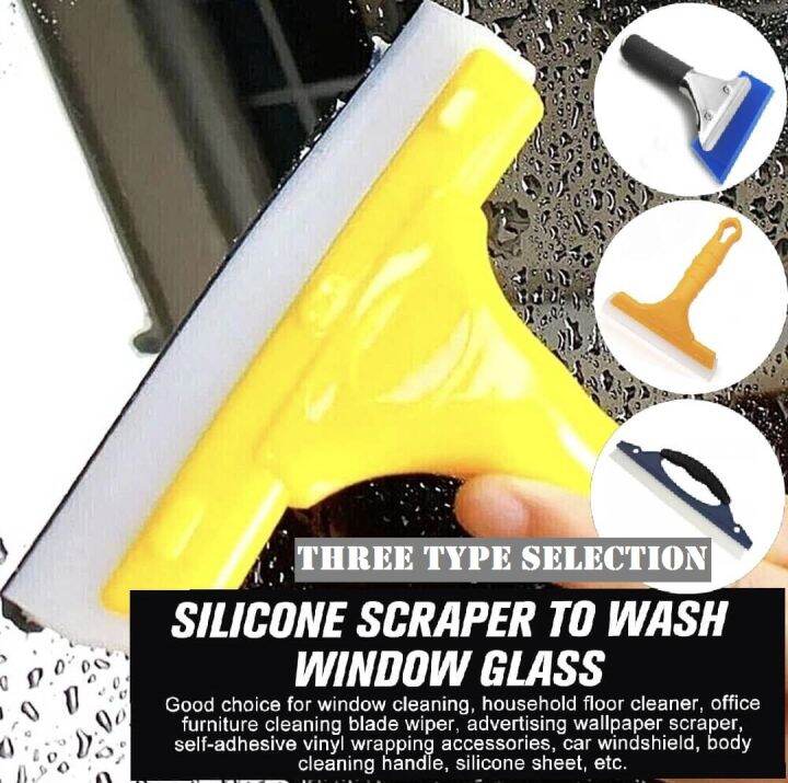 House Home Glass Window Cleaning Tools Silicone Window Scraper Squeegee ...