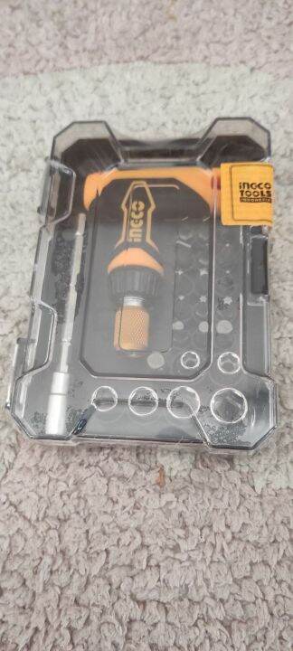 Ingco T-Handle Wrench Screwdriver Set HKSDB0188 24 Pcs Toolkit Sepeda ...