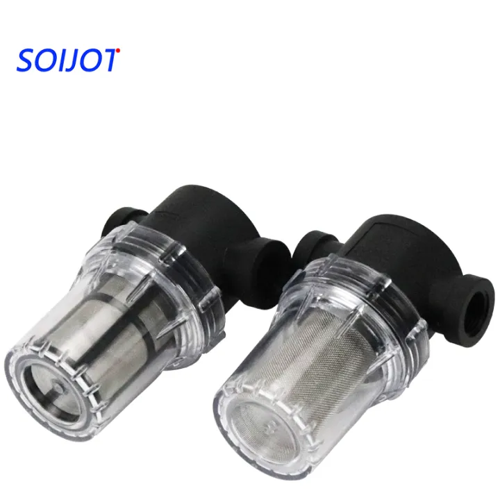 Filter Plastic Transparent Water Supply line Filter Hair Interceptor ...