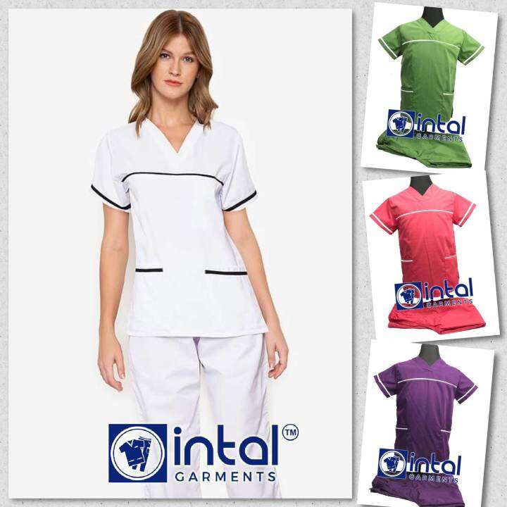 INTAL SCRUBSUIT 03E HIGH QUALITY Classic V-Neck Regular 4 Pocket Pants ...