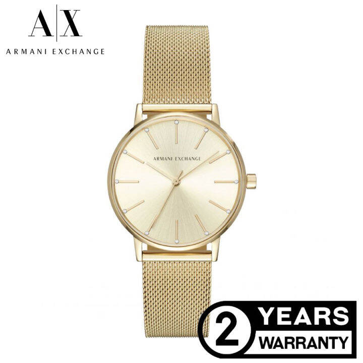 Armani Exchange AX5536 Women's Three-Hand Gold-Tone Stainless Steel ...