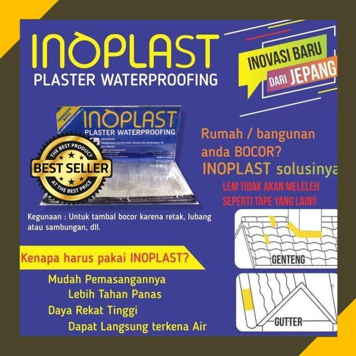 TERLARIS Lem Perekat Seng Bocor 5cm x 1 Meter Tambal Talang Terpal Atap Tembok Dinding Genteng ...