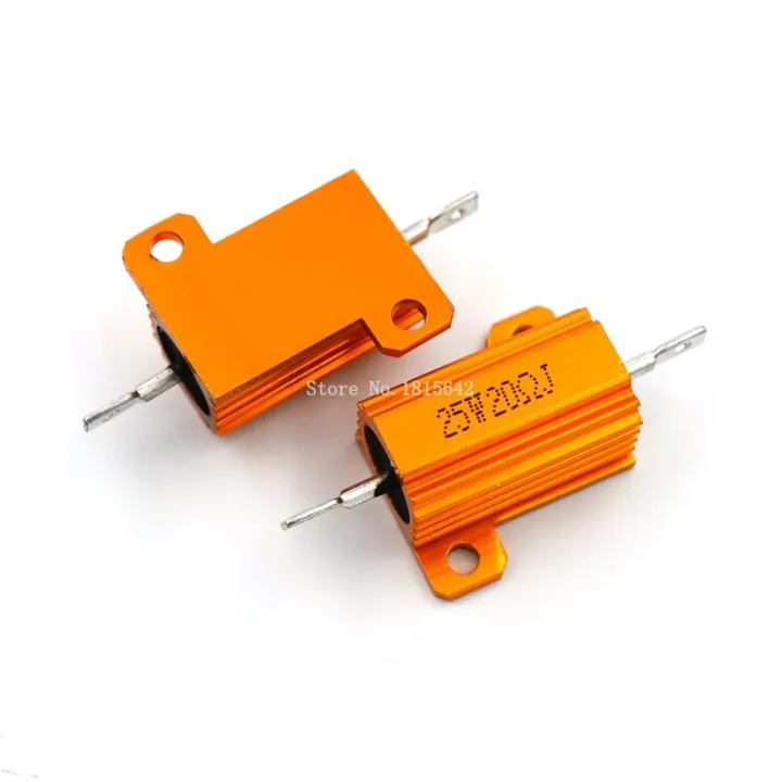 RX24 25W 20R 20RJ Power Metal Shell Aluminium Gold Resistor 25Watt 20 ...