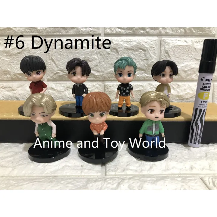7/8/9pcs=Set Cute Kpop BTS Bangton Boy BT21 Blackpink EXO Mini Model ...