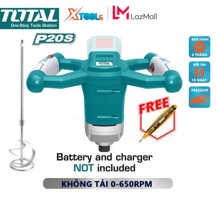 Máy trộn sơn pin 20V TOTAL TMXLI2001 | Máy trộn sơn dùng pin Điện thế ...