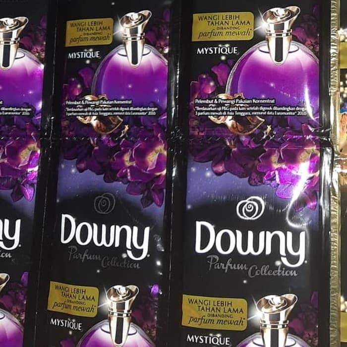 Downy MYSTIQUE sachet 20ml X 12 sachet, Pelembut dan pewangi pakaian ...