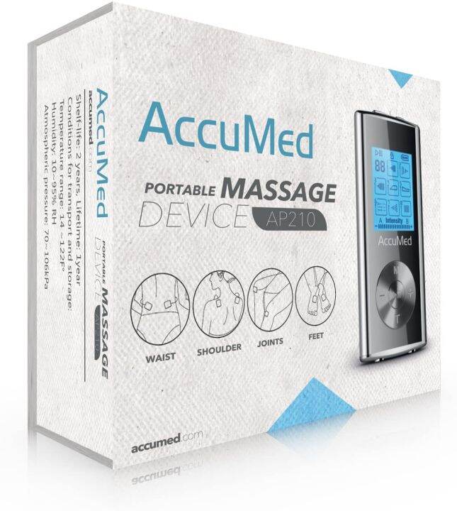 AccuMed Rechargeable Tens Unit Muscle Stimulator EMS Electronic Pulse ...