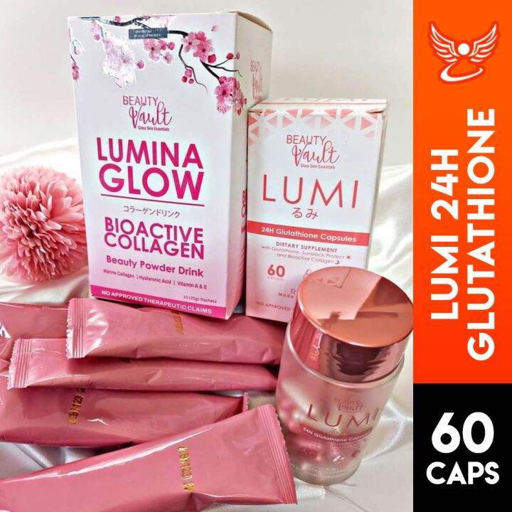 【READY STOCK】 ※Lumi 24H Glutathione Capsules | Lumina Glow Collagen Drink by Beauty Vault♟ ...