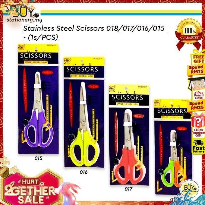 Stainless Steel Scissors 018 017 016 015 -(1s/PCS) Scissor Cutter Paper ...